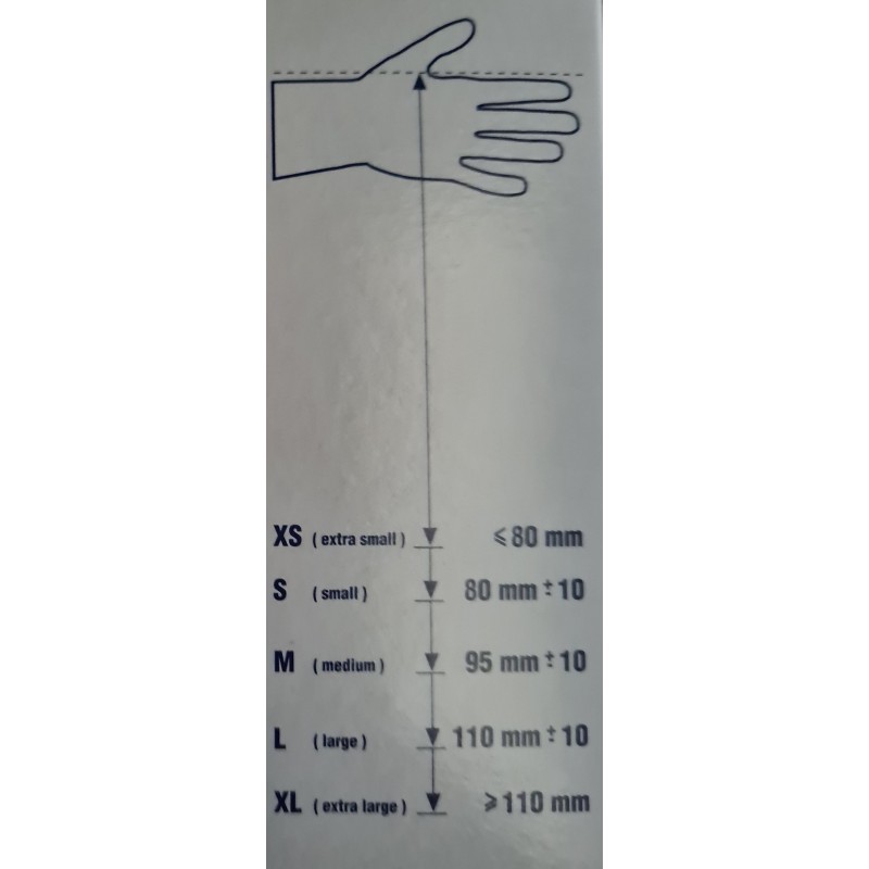 Gants d'examen vinyle non poudrés